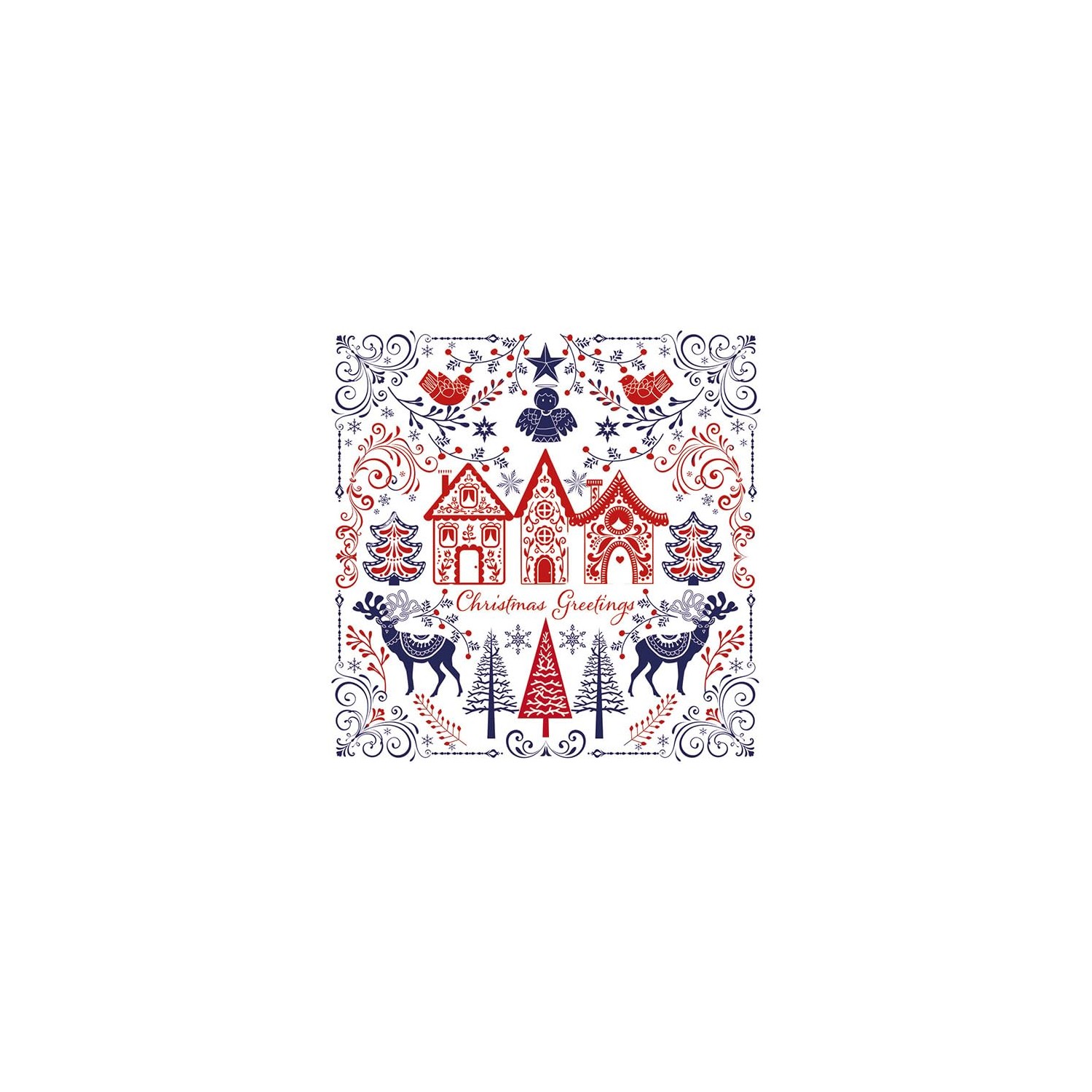 Marie Curie Charity Folk Scene Christmas Cards Pack of 10 With ...