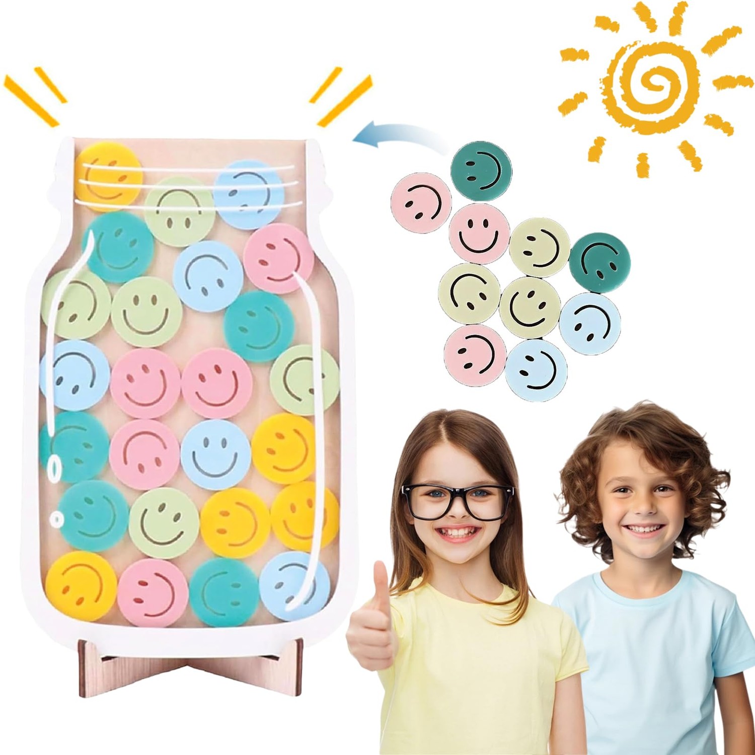 1 Pcs Potty Training Reward Chart,Smiley Face Jar Toilet Training ...