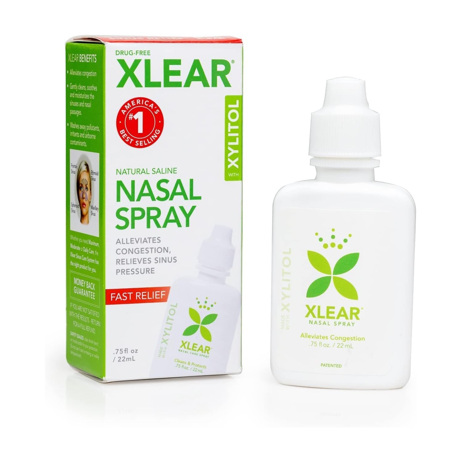 Xlear Xlear Nasal Spray, Natural Saline Nasal Spray with Xylitol, Nose ...