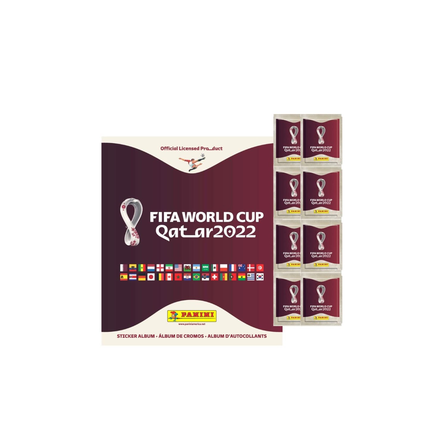2022 Panini FIFA World Cup Stickers - Mega Starter Pack (Album + 50 ...