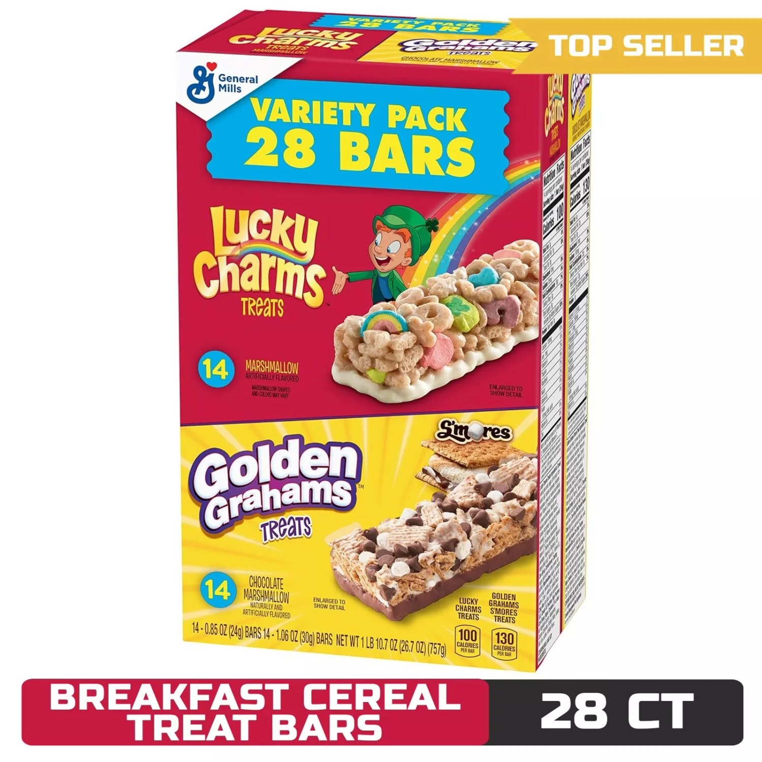 General Mills Golden Grahams Lucky Charms Breakfast Cereal Treat Bars ...