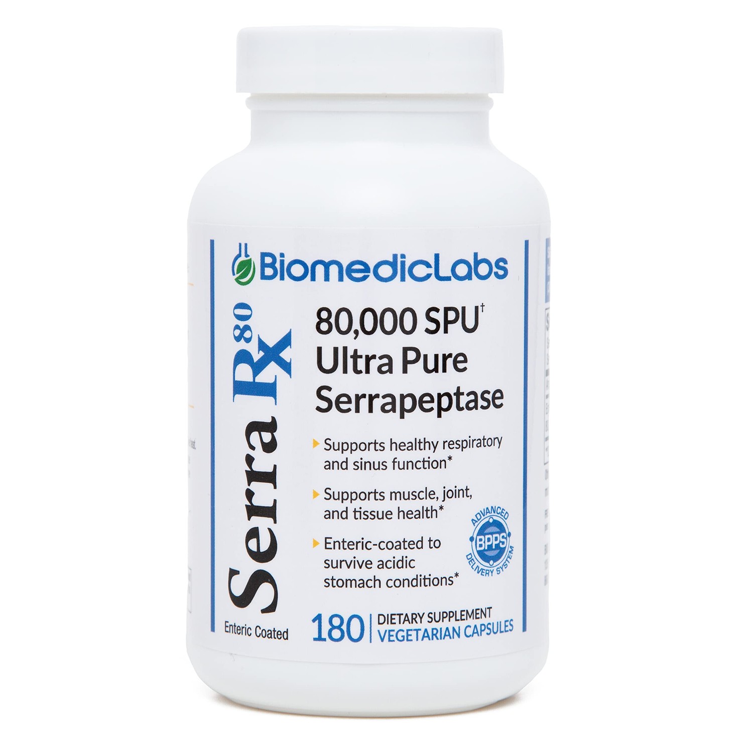 Serra-RX 80,000 SU Serrapeptase - Enteric Coated Proteolytic Systemic ...