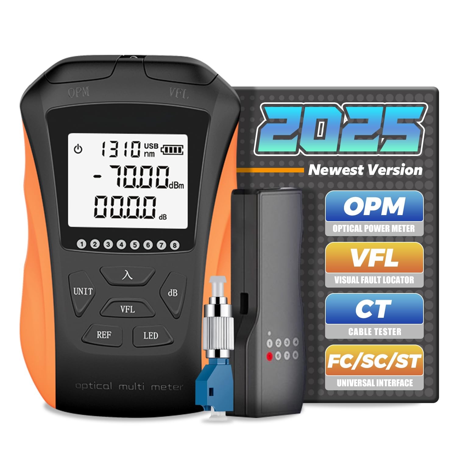 YGGYM Optical Power Meter with Visual Fault Locator, Fiber Light Meter ...