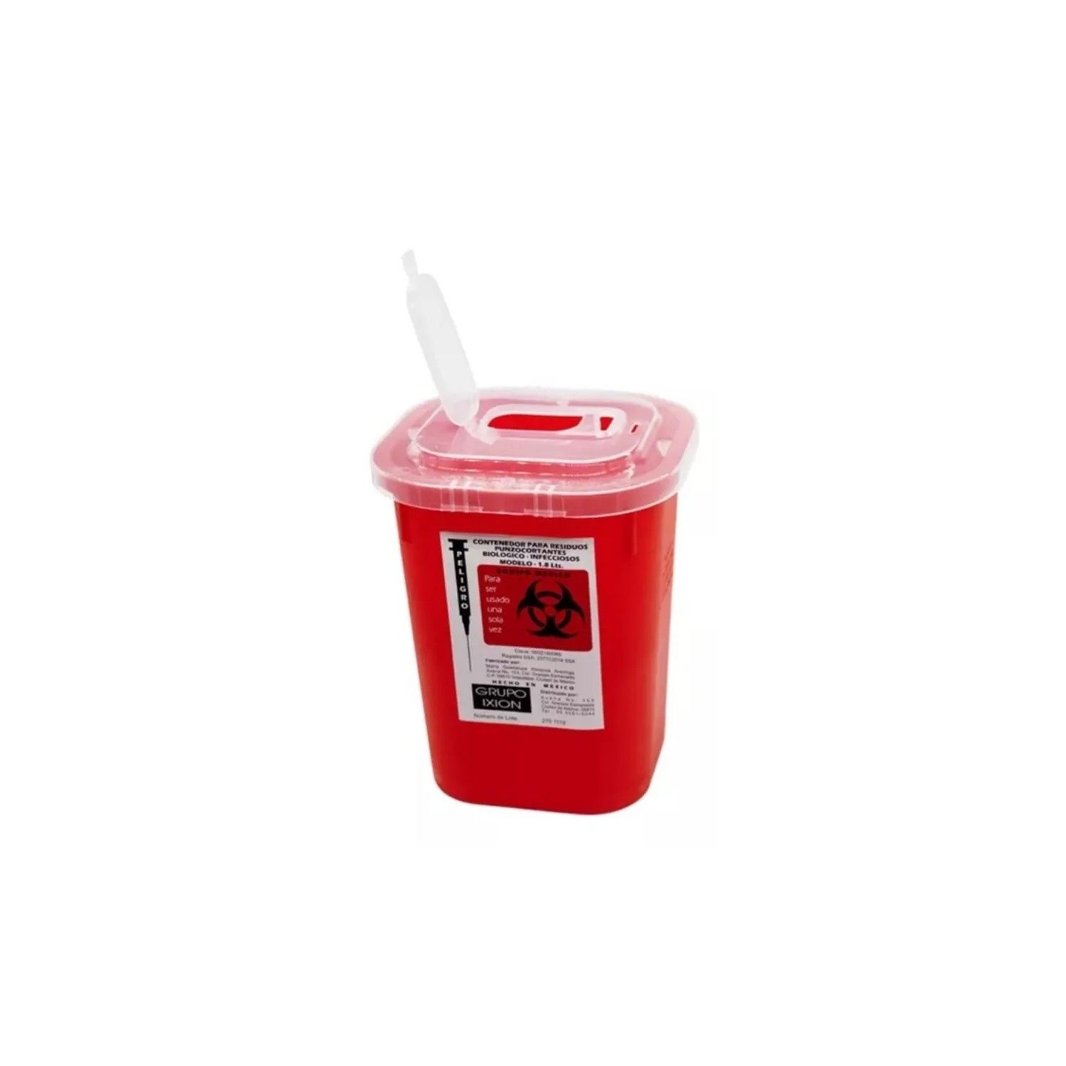 RPBI Bote Contenedor Para Residuos Punzocortantes Rpbi 1.8 L - ibspot.com