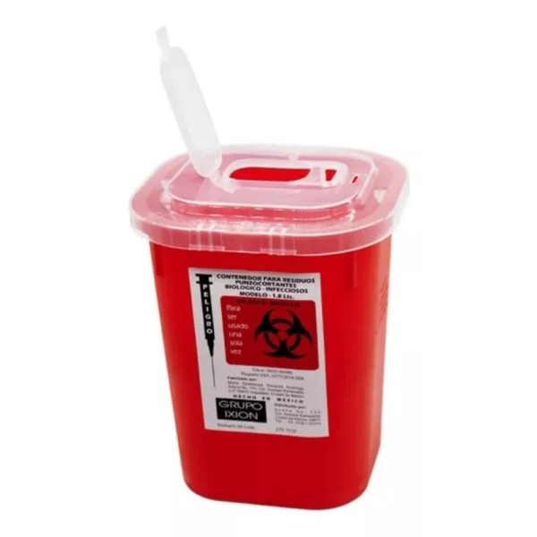 RPBI Bote Contenedor Para Residuos Punzocortantes Rpbi 1.8 L - ibspot.com