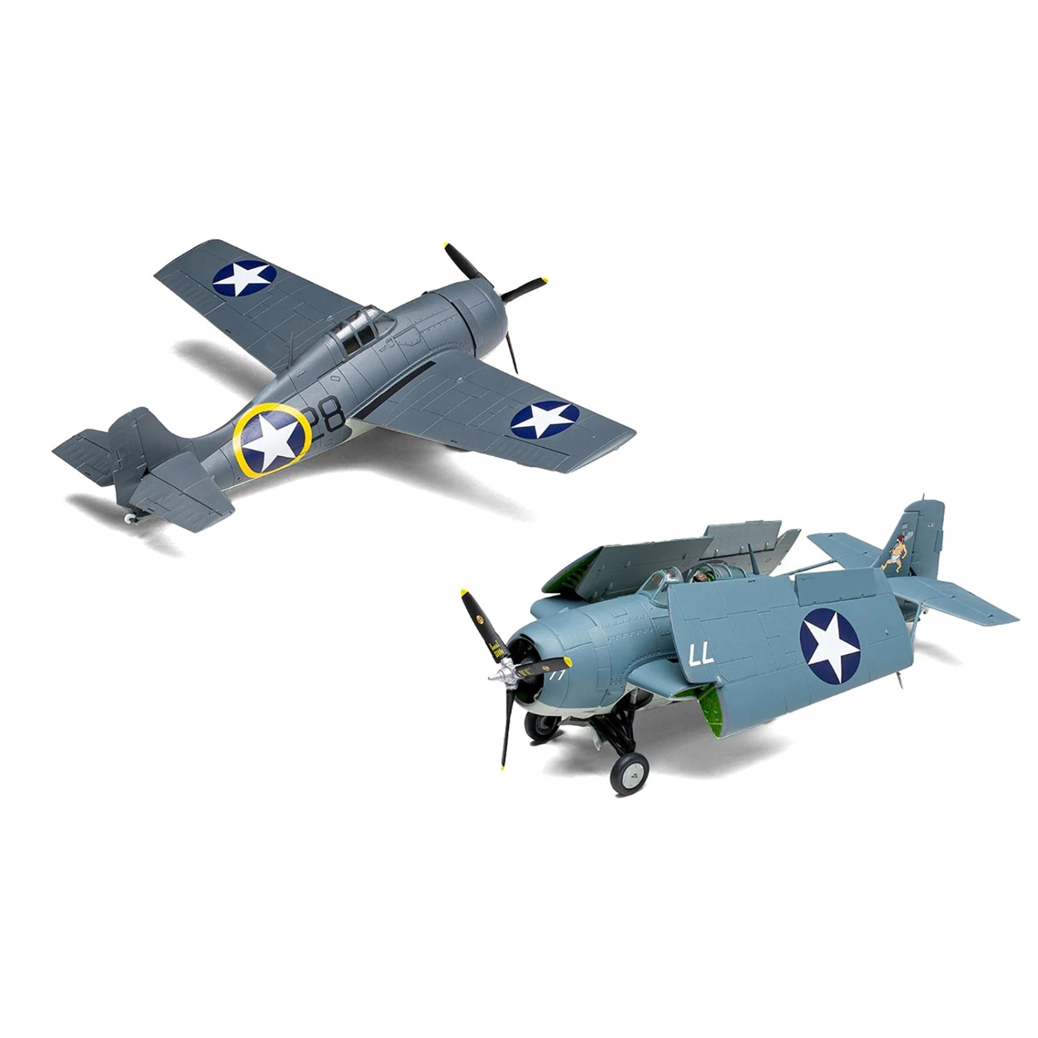 DCD Level 2 Model Kit Grumman F4F-4 Wildcat Fighter Aircraft with 2 ...