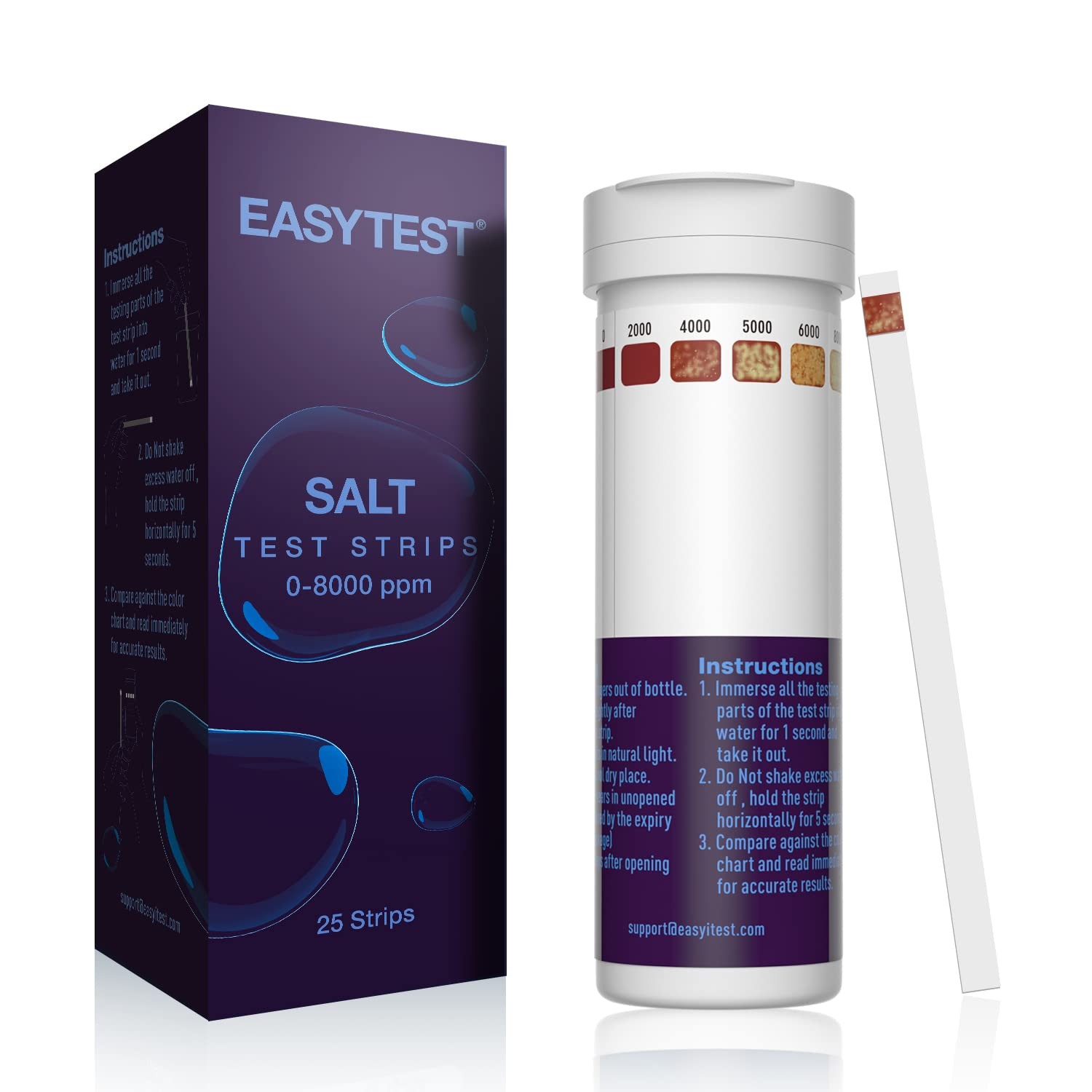 EASYTEST Saltwater Pool Test Strips, Swimming Pool and Spa Salt Test ...