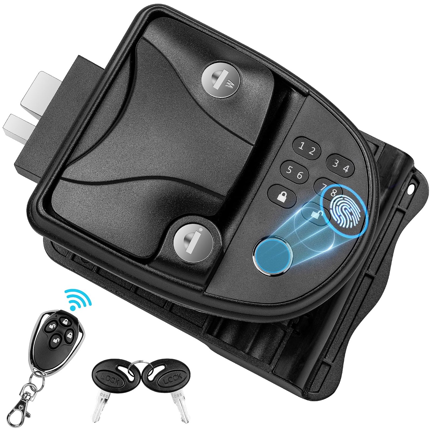 Upgraded RV Door Lock Keyless Entry Keypad, Fingerprint Metal RV ...