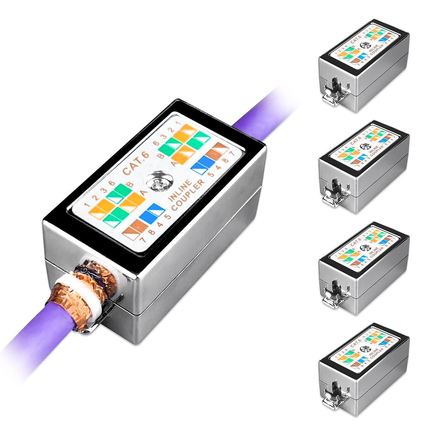 Iwillink (5-Pack) Shielded Ethernet Junction Box,Cat6 Junction Box ...