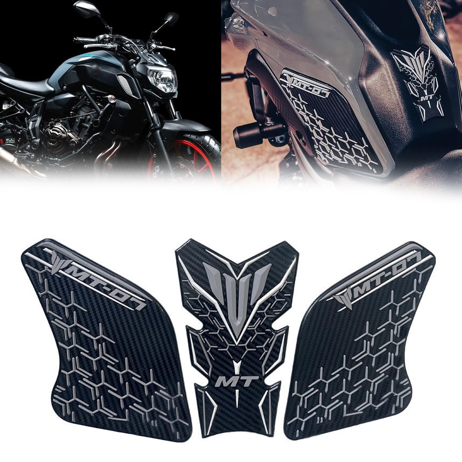 MAORANG FOR MT-07 MT07 2024 Anti-slip Side Fuel Tank Sticker Waterproof ...