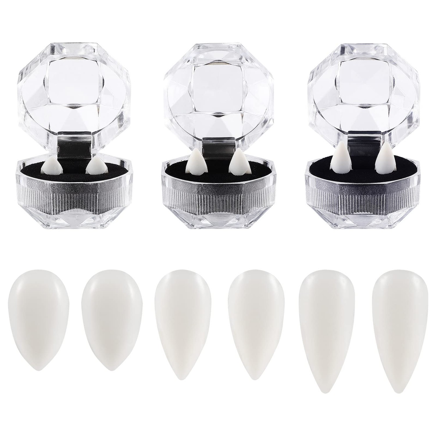 Homoyoyo 3 Pairs Vampire Teeth Custom Vampire Fangs Fake Cosplay ...