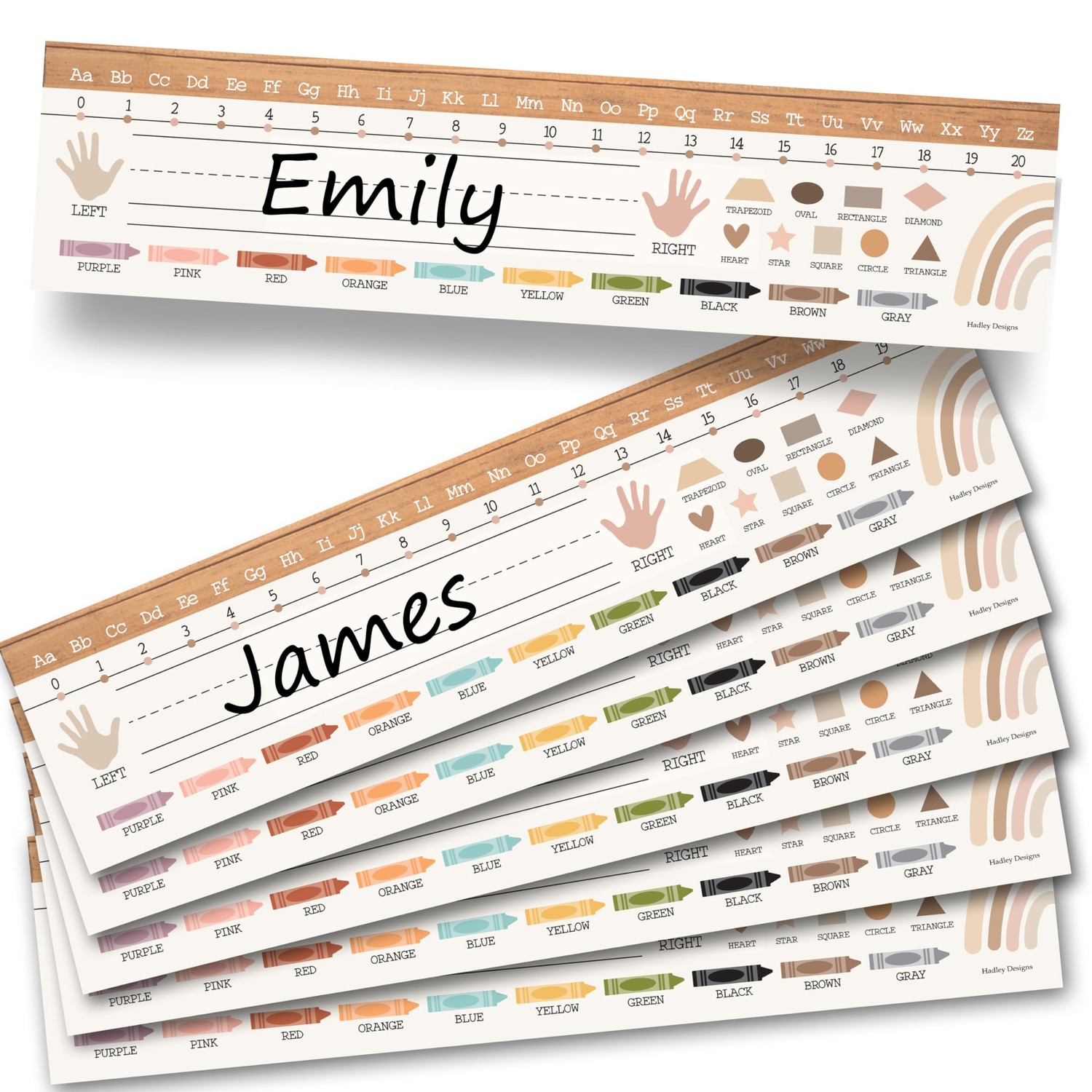 25 Boho Desk Name Plates for Classroom - Classroom Name Tags for Desk ...