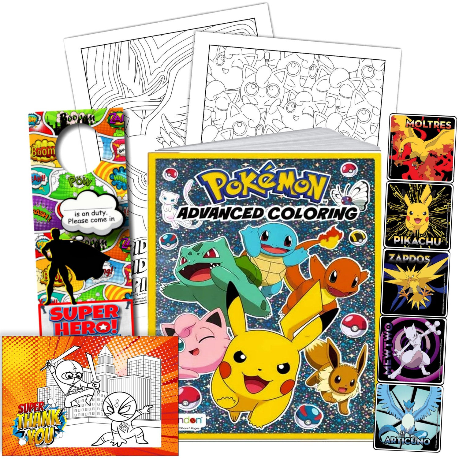 Bendon Pokemon Advanced Coloring and Stickers Activity Set- Bundle ...