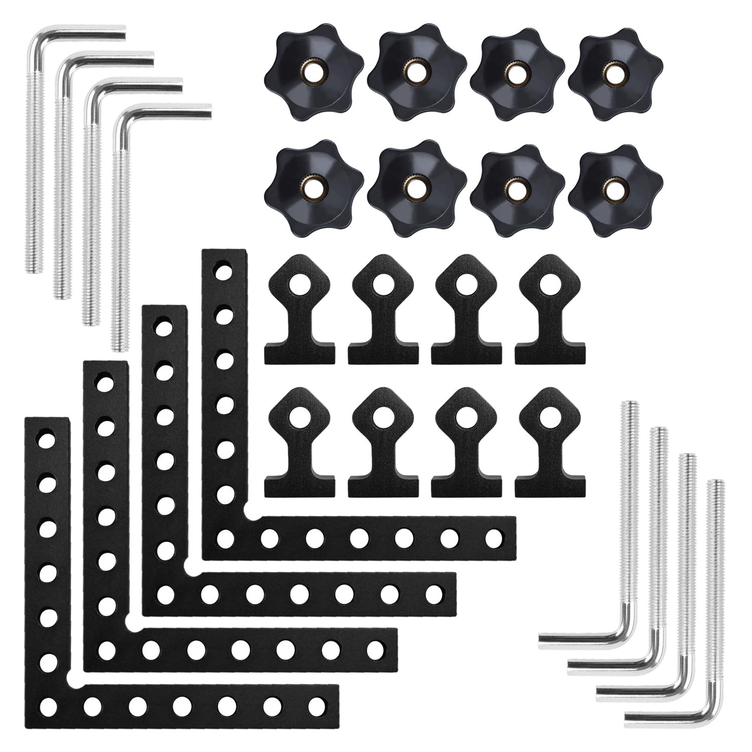 LYFJXX 4 Packs 90 Degree Right Angle Positioning Square Clamp, 14cm/5.5 ...