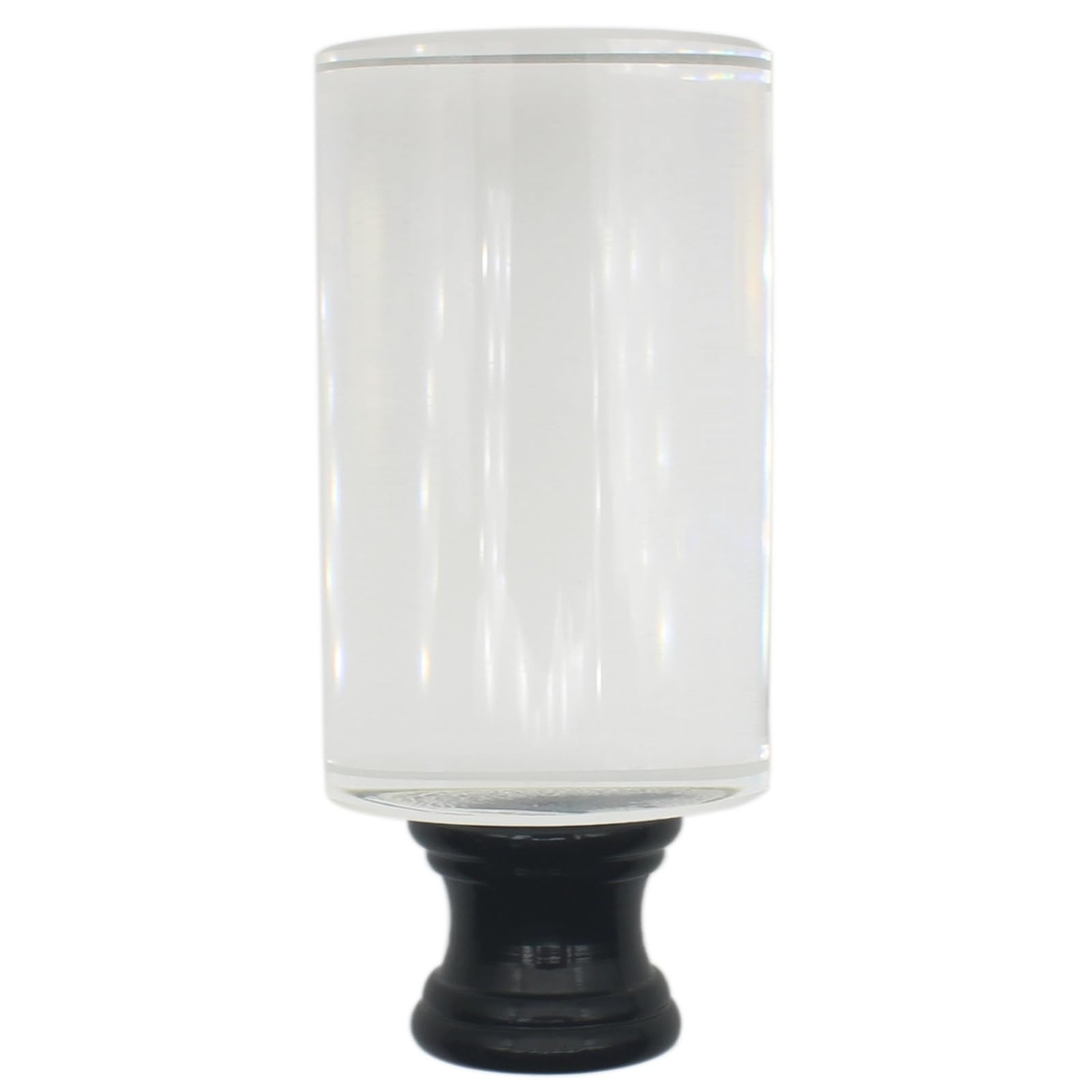 HAJXZH 1 Pcs Lighting Lamp Finial Cylindrical Crystal Glass Lamp Finial ...