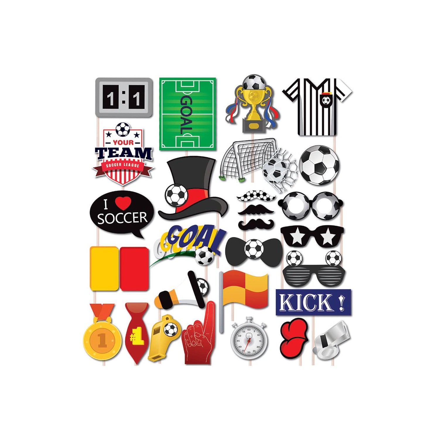 YGCHEN Photo Props Football Photo Props Selfie Props Football Fans ...