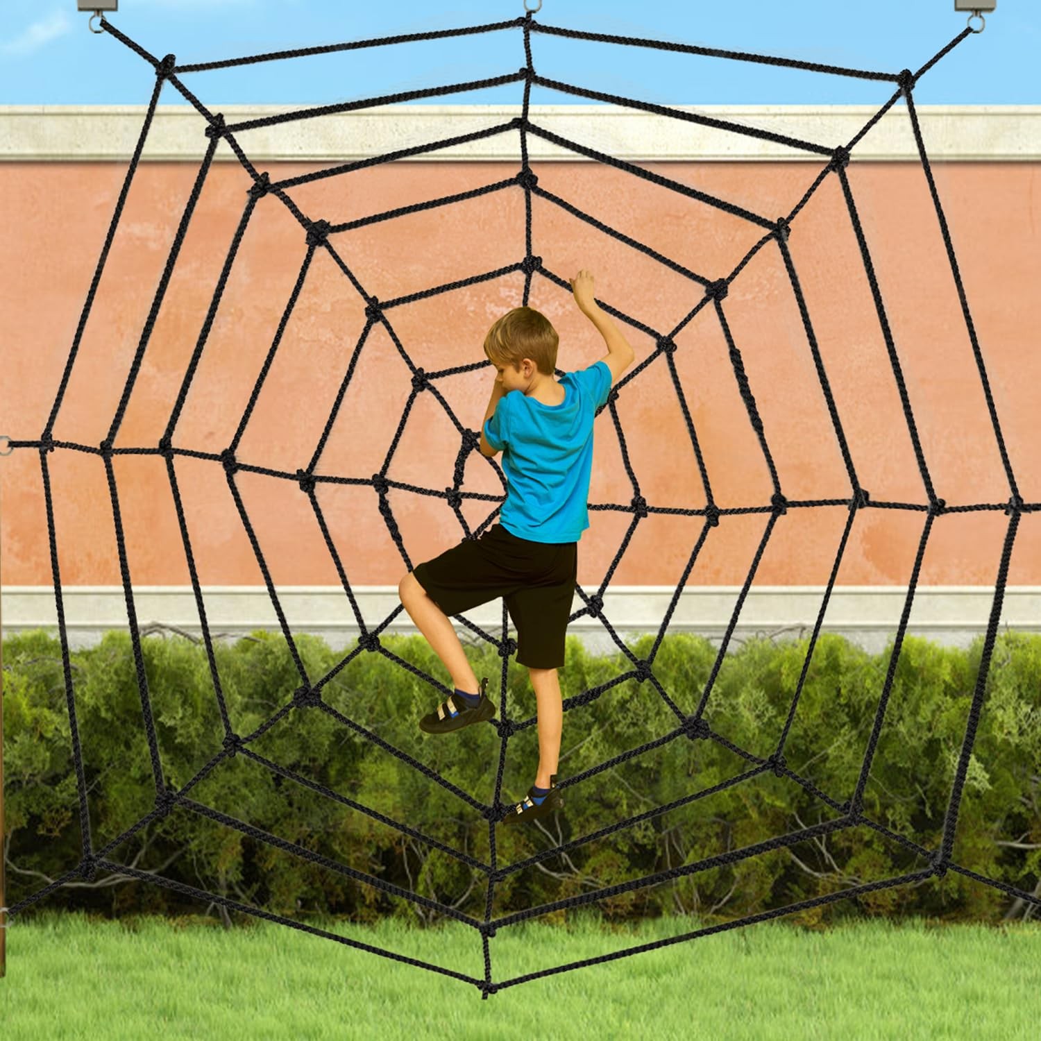 Tongmo Spider Climbing Net, 8×8ft Spider Web Net, Playground Safety Net ...