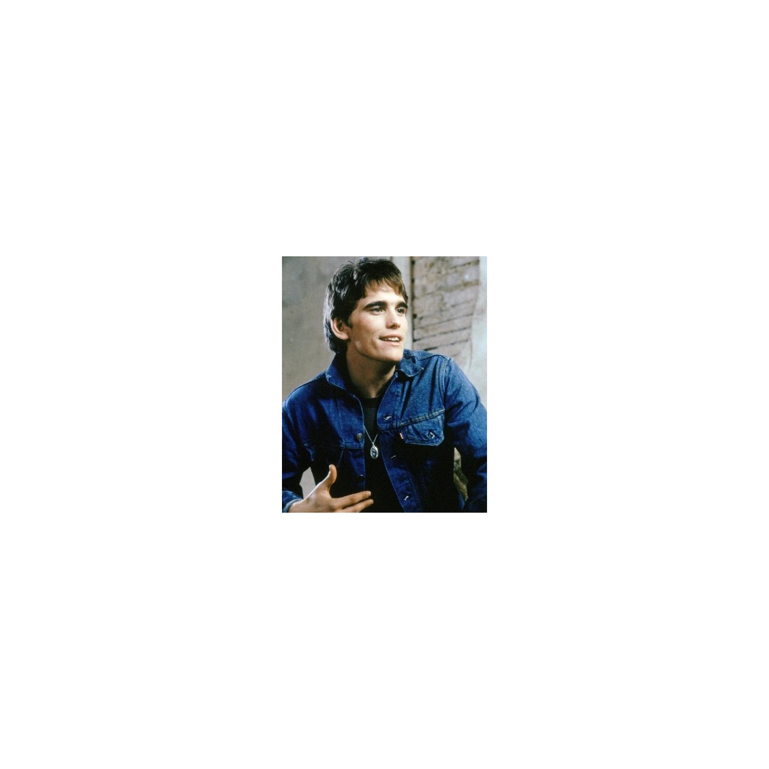 Matt Dillon in The Outsiders in denim jacket 8x10 Promotional Photo ...