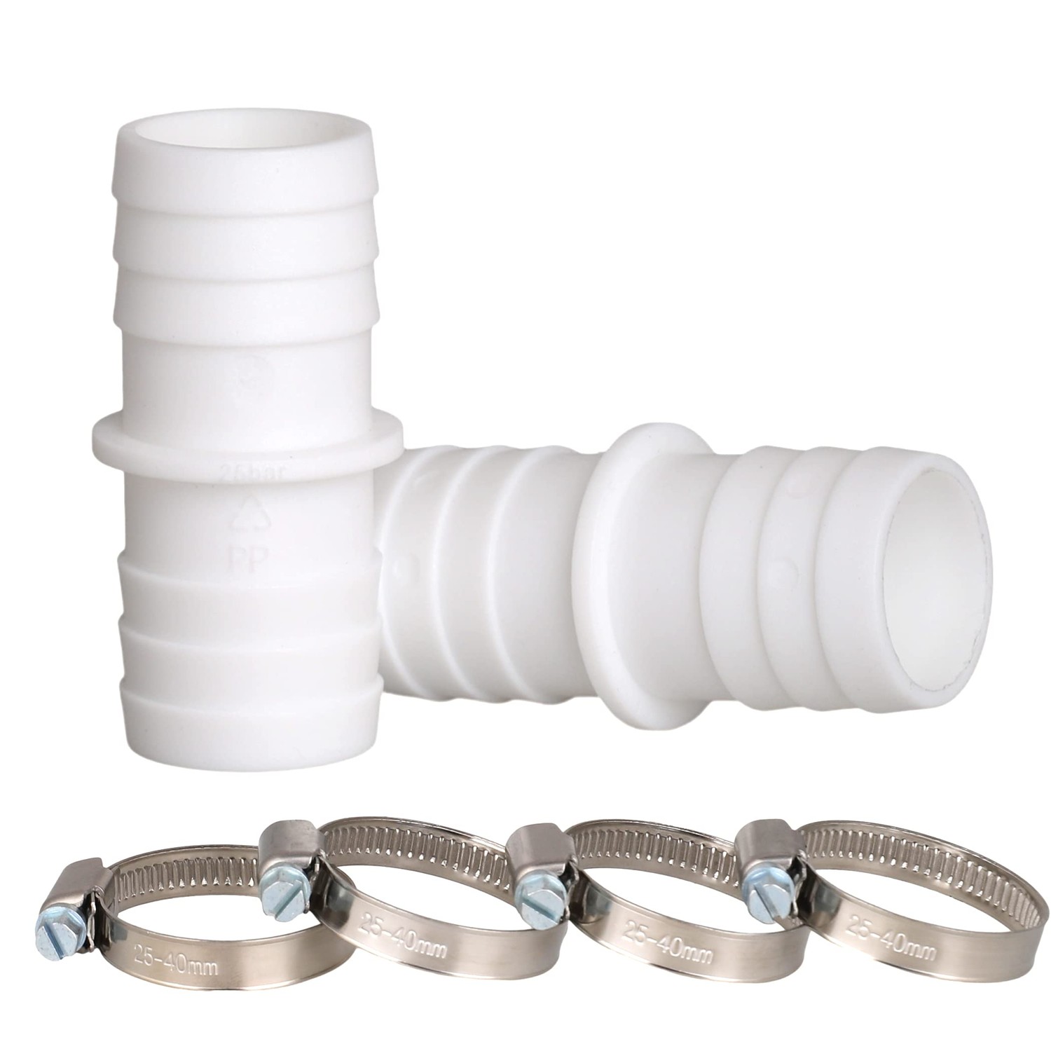 ANYUNKEY 2 x Hose Connector for Pool Hose 32 mm Diameter Set with Hose ...