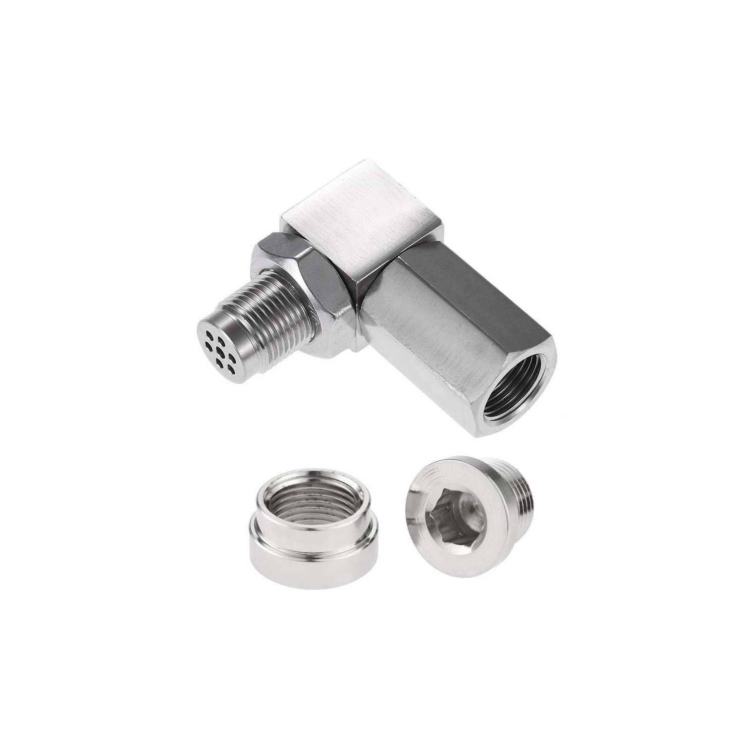 SURIEEN O2 Oxygen Sensor Spacer Kit, 90 Degree Stainless Oxygen Sensor ...