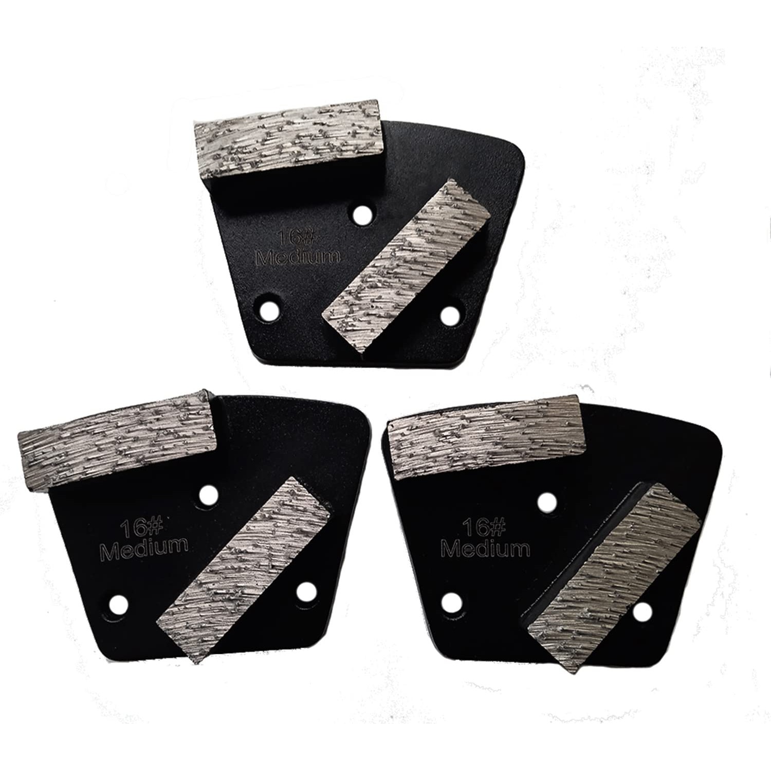 3 Pcs Diamond Grinding Disc Block Trapezoid 3*M6 Hole Genenal Sintering ...