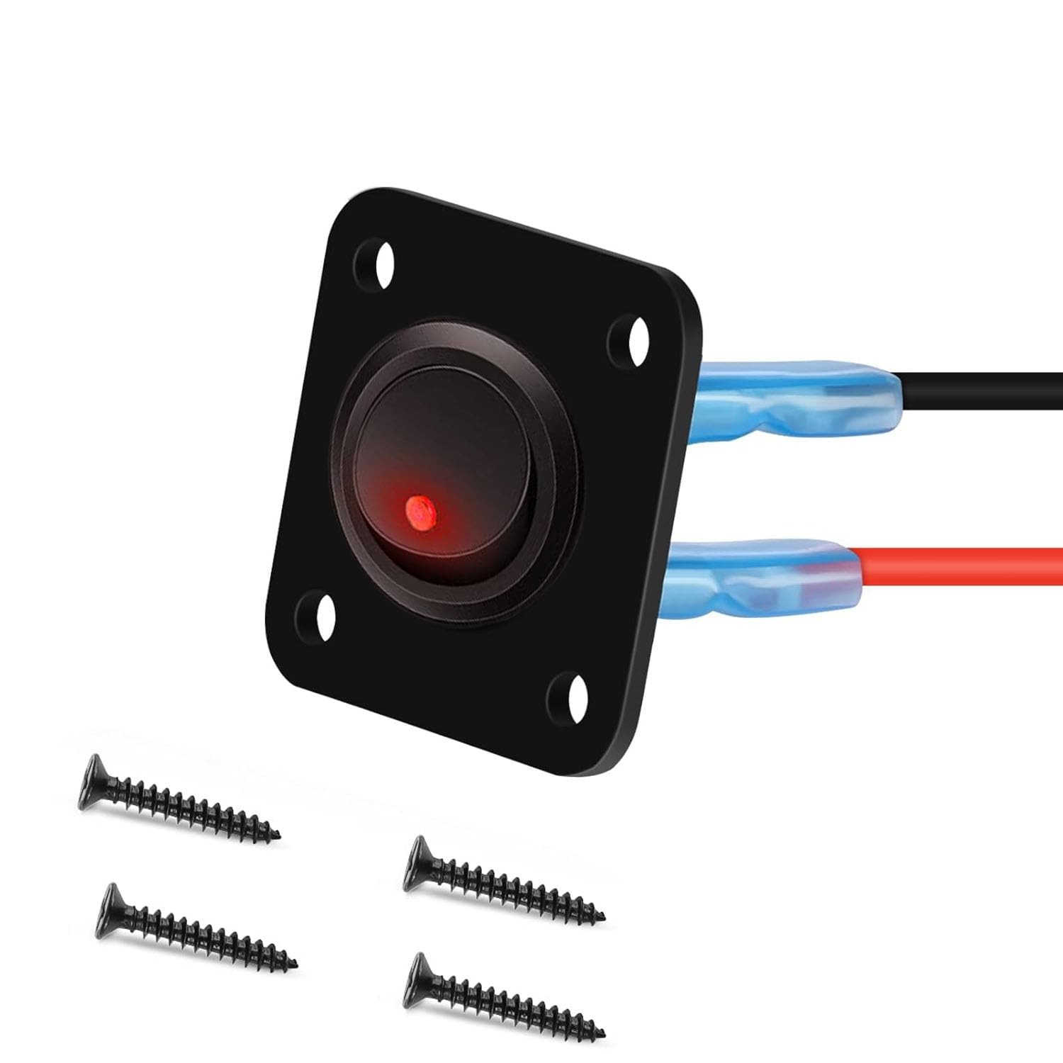 RUNCCI-YUN Round Rocker Switch 12V 20A / 24V 10A Toggle Rocker Switch ...