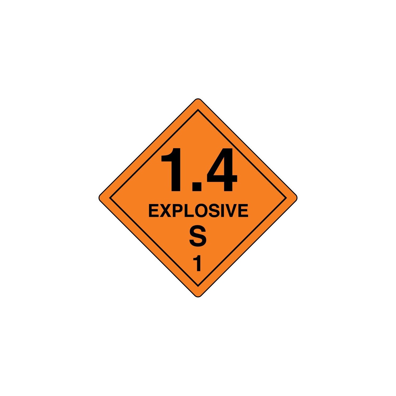ComplianceSigns.com 1.4 Explosive S 1 DOT Safety Label Decal, 4x4 in ...