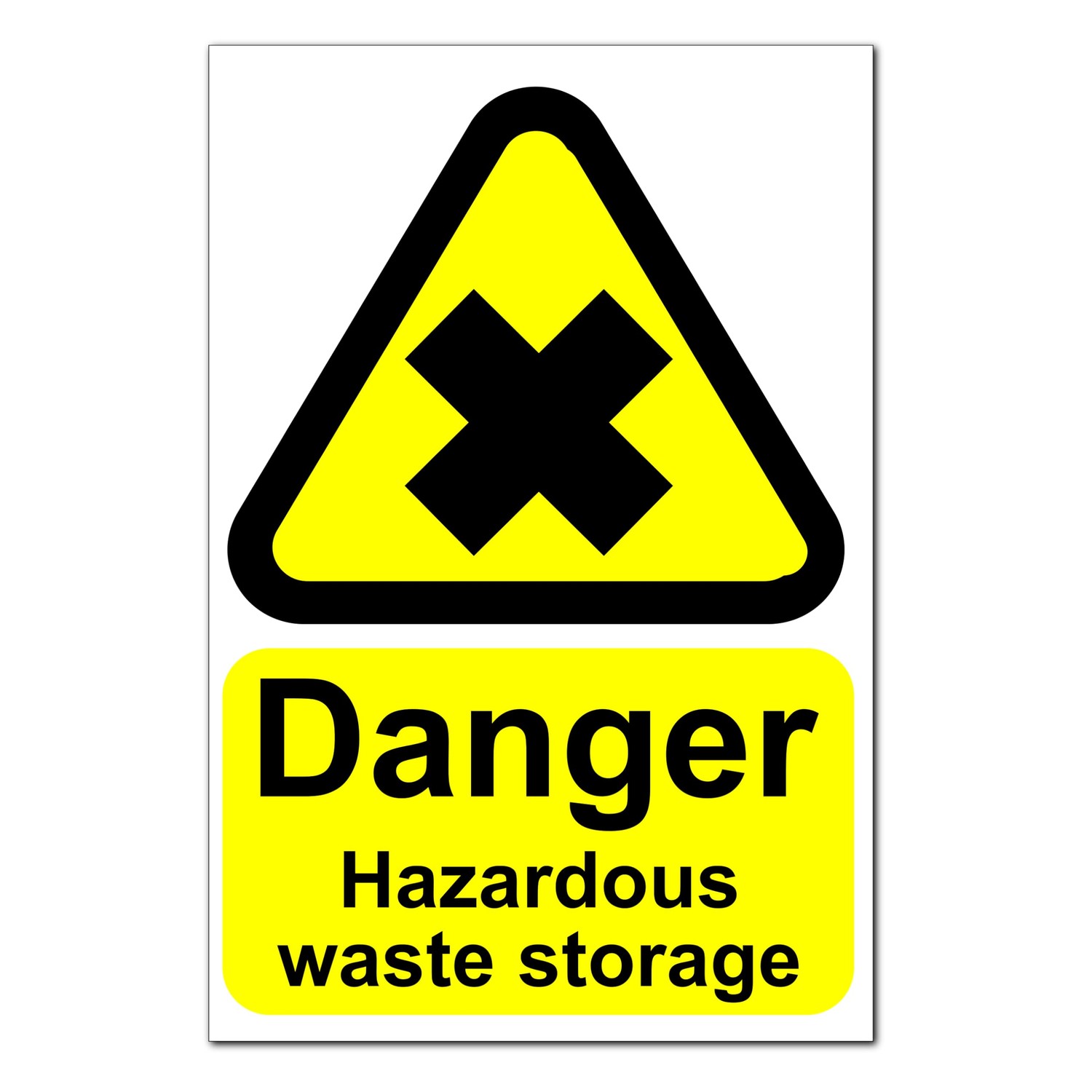 Danger Hazardous Waste Storage Correx Sign Board - 300mm x 200mm x 4mm ...