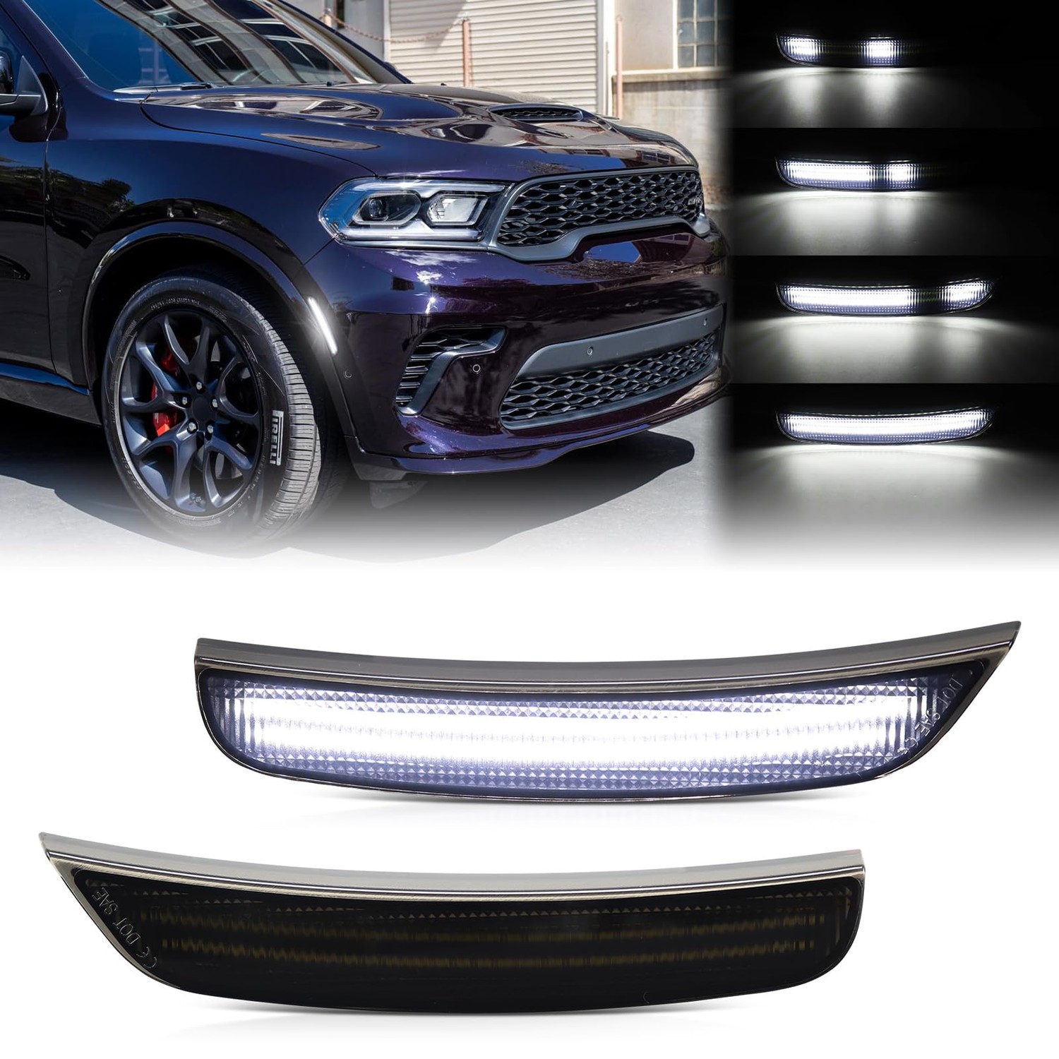 Dynamic LED Side Marker Light for Dodge Durango 2021 2022 2023 2024 ...