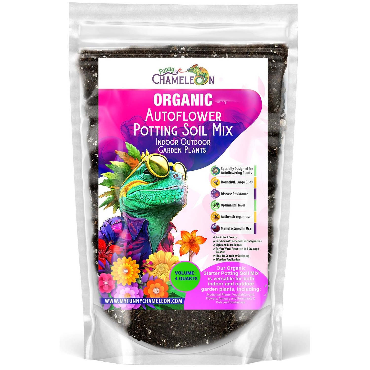 Organic Autoflower Potting Soil Mix – Ready-to-Use Living Soil, No ...