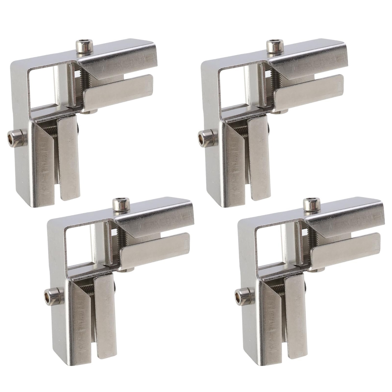 Woogim 4PCS Stainless Steel Square Tubing Connector 3 Way 90 Degree L ...