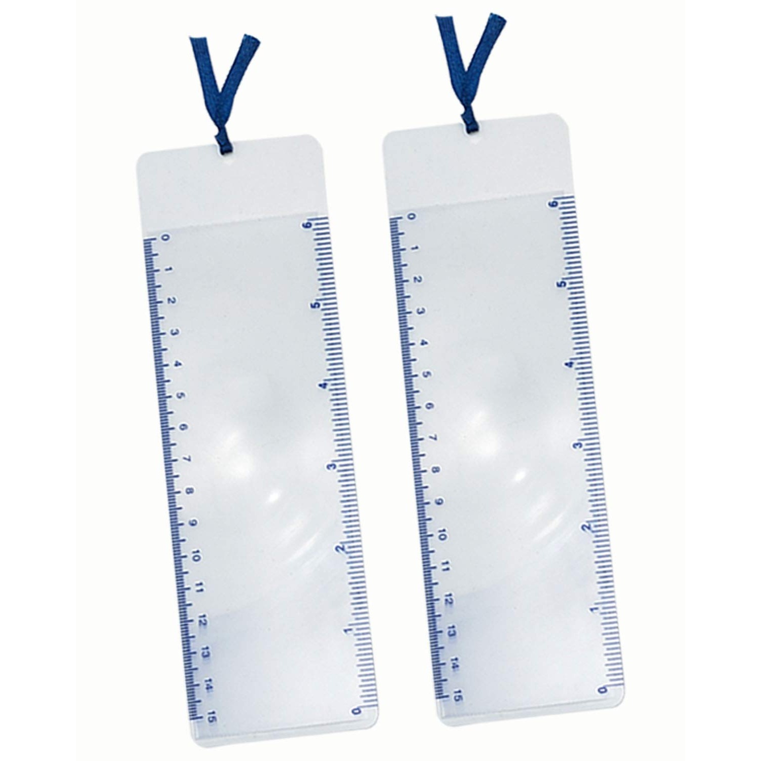 Fresnel Lens 3x Magazine Magnification 2-Piece Bookmark Ruler Magnifier ...
