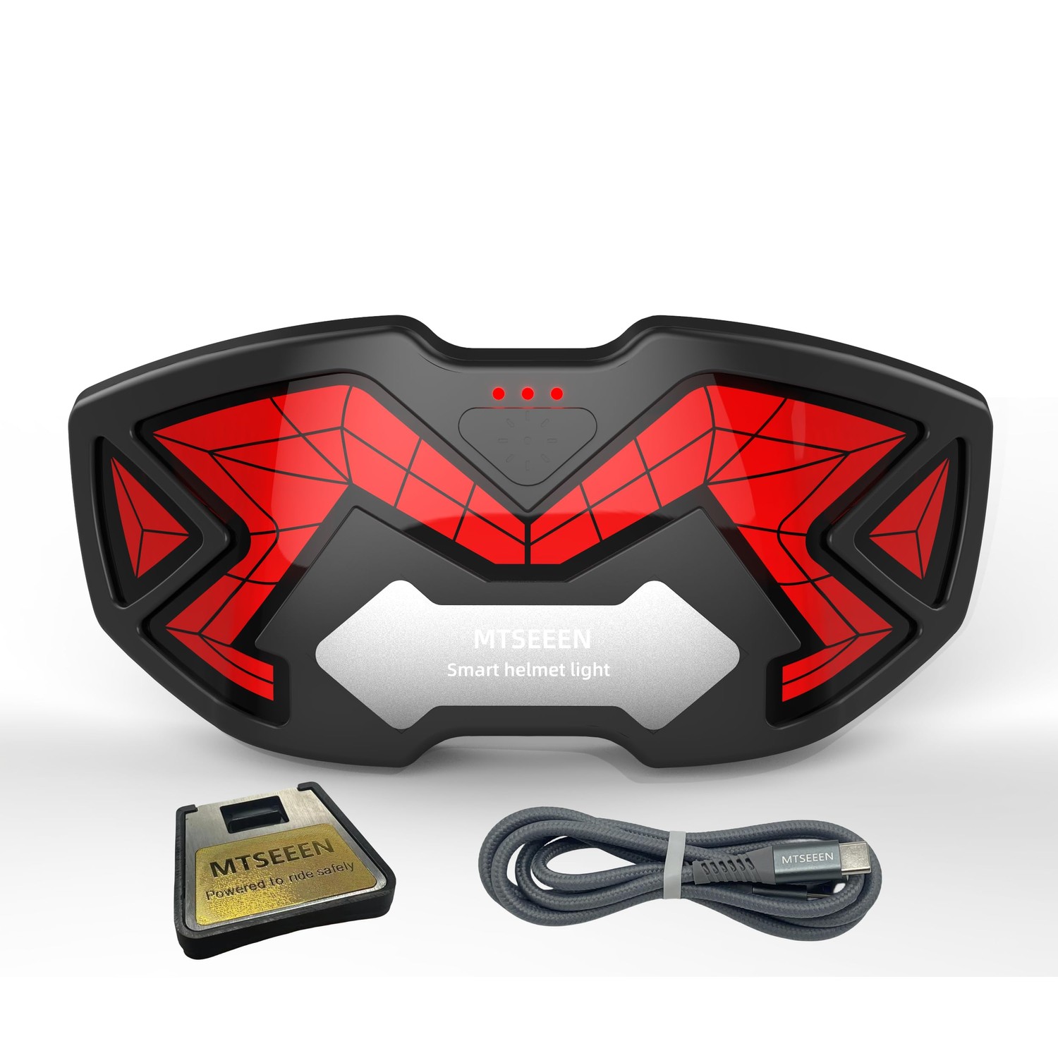 Mototcycle Helmet Brake Light,Jet Black Color, Real Waterproof ...