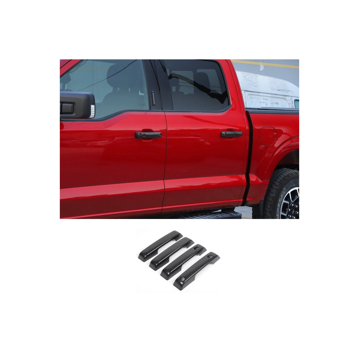 ERIDANUS for 2021 2022 2023 Ford F150 Exterior Door Handle Deocr Cover ...