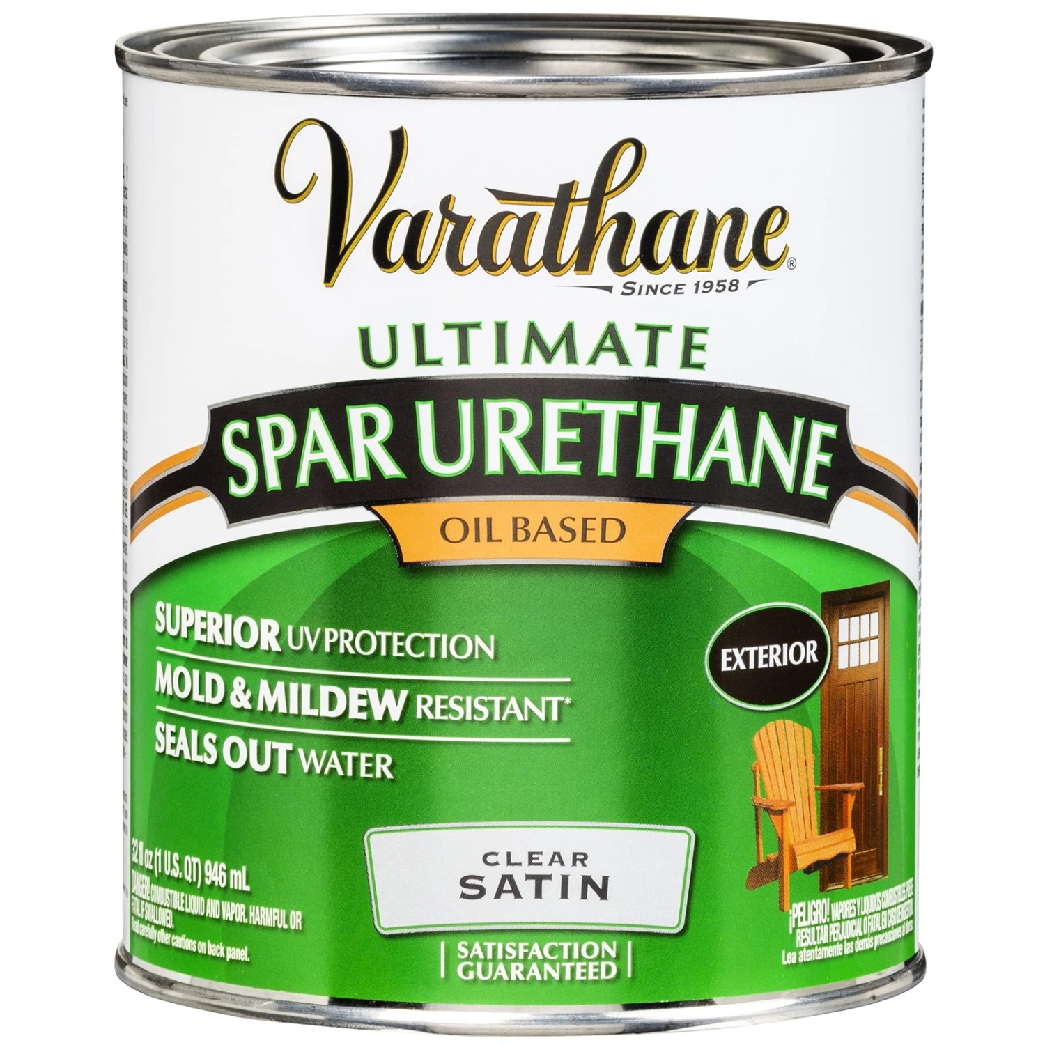 Varathane Ultimate Oil Based Spar Urethane Quart Satin Outdoor Wood ...
