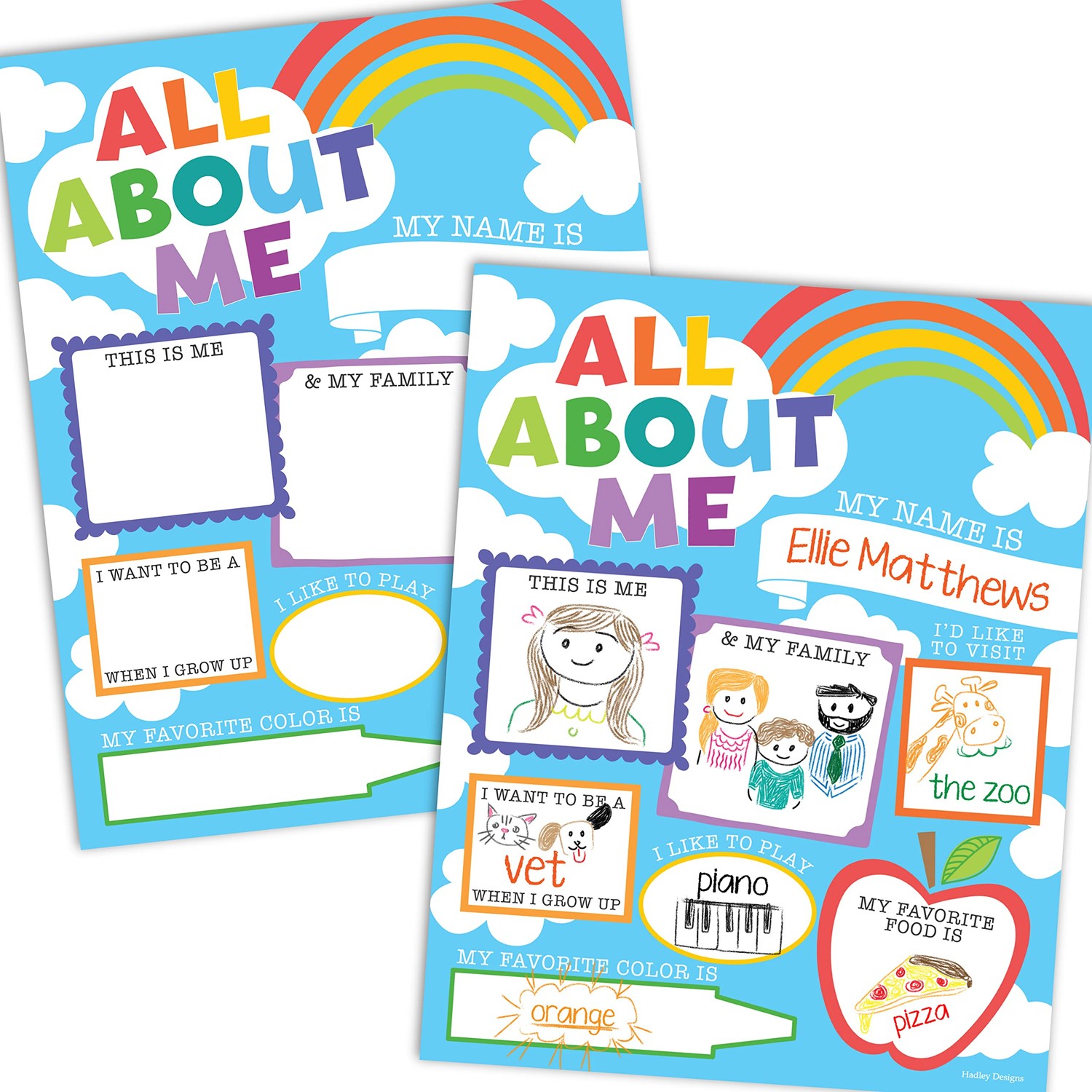 20 Colorful Read All About Me Posters For Elementary School Posters ...