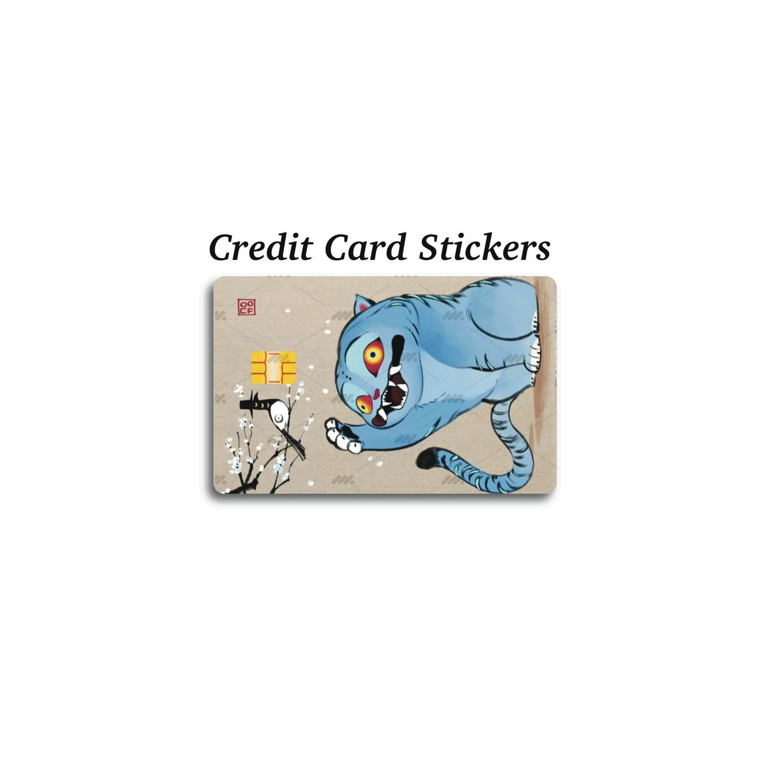 Huntrix themed credit card stickers for debit credit ebt:_Crow cat 1 ...