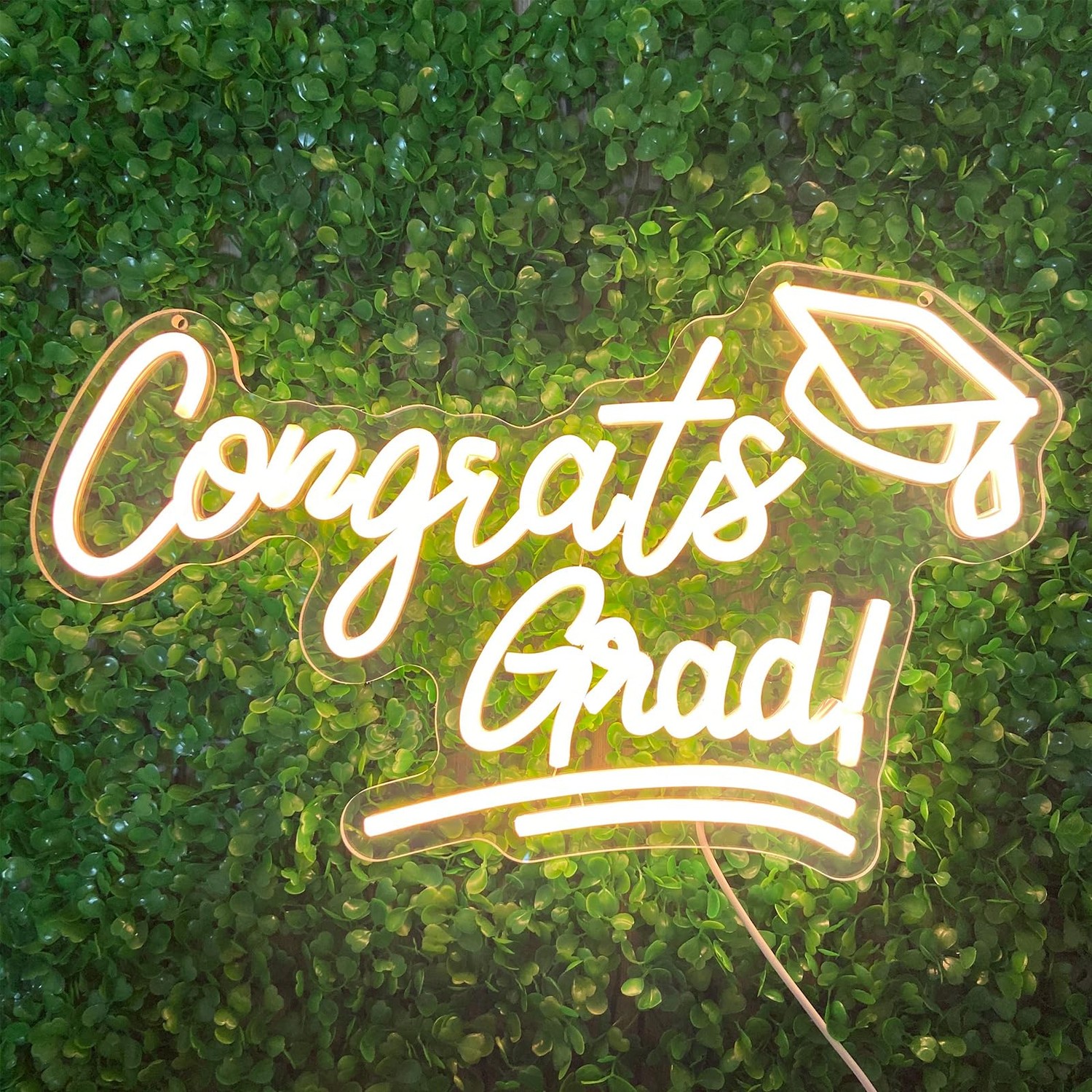 Congrats Grad Neon Sign, LED Neon Light for Graduation Party Decoration ...