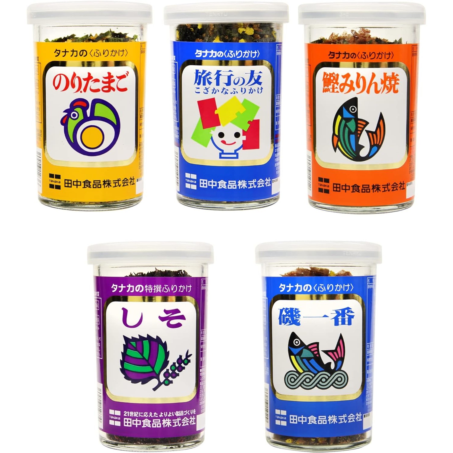 [Japanese Furikake] Tanaka Foods Bottle Furi Classic 5 Types Assortment ...