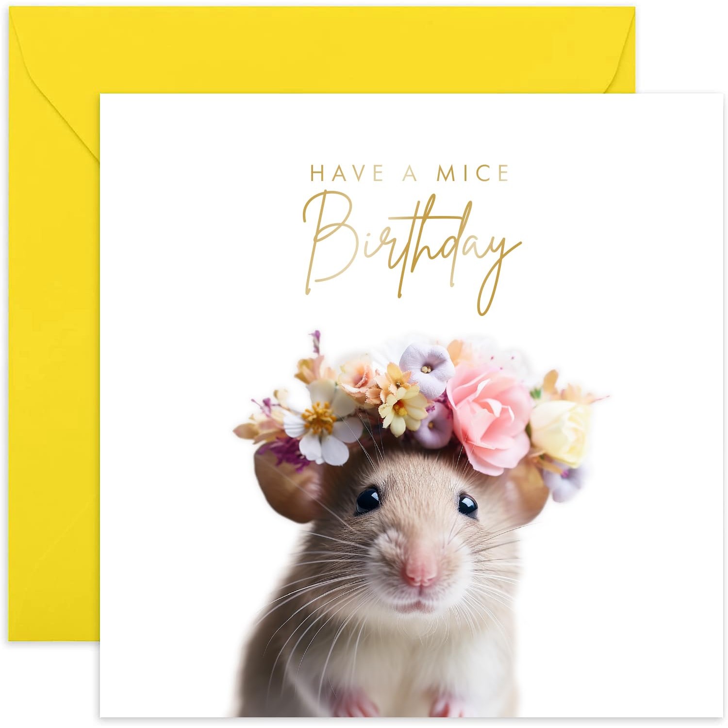 Old English Co. Mouse Very Happy Birthday Card for Her - Cute Mouse ...