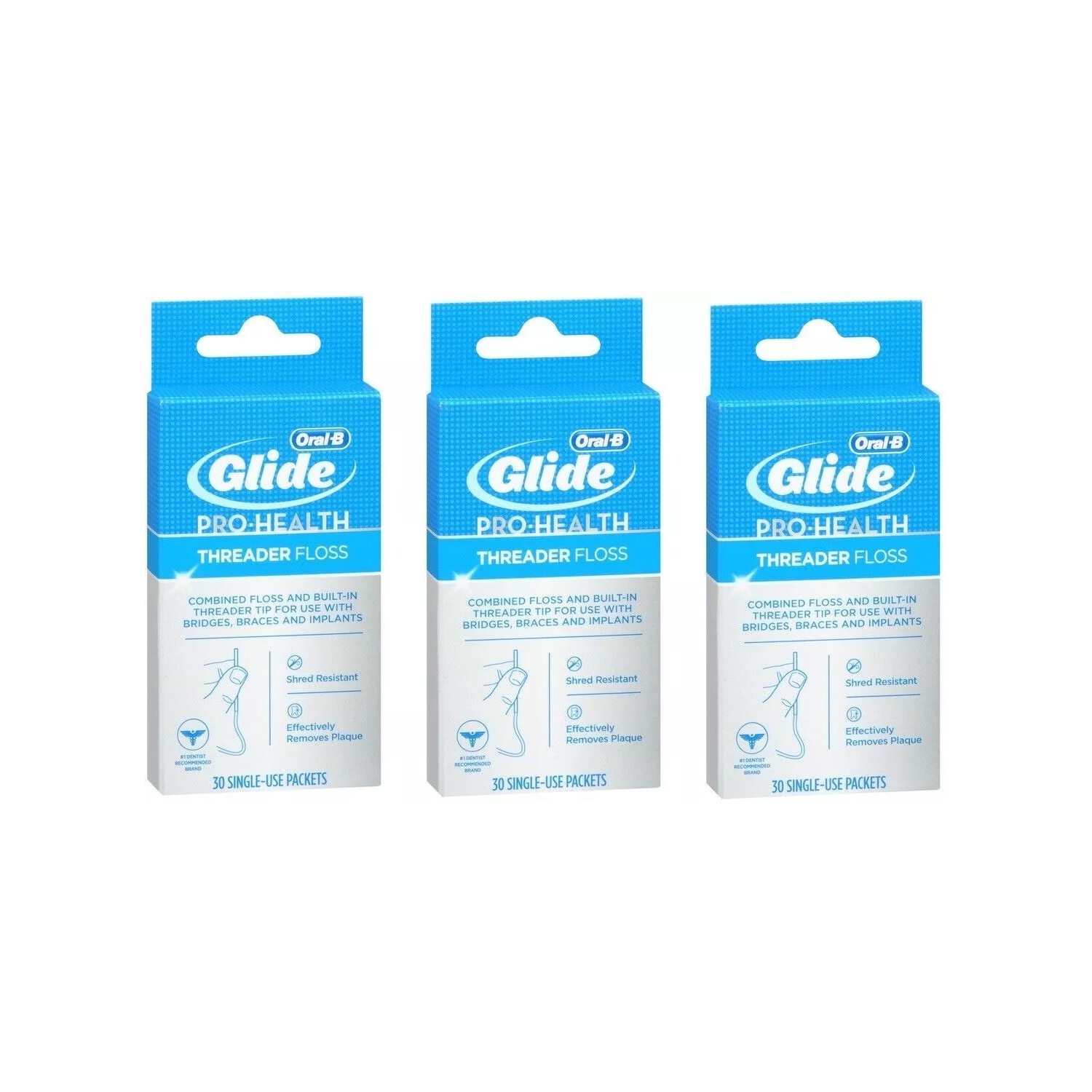 Oral B Glide Pro-Health Dental Threader Floss 30ct (3 Pack) - ibspot.com