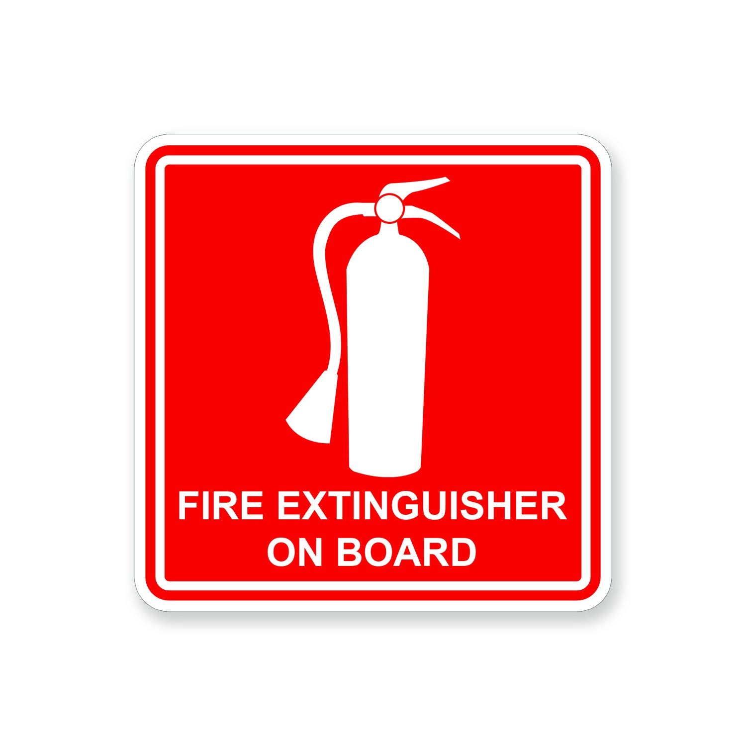 Fire Extinguisher On Board Sticker for Boat RV Camper Truck Semi Auto ...