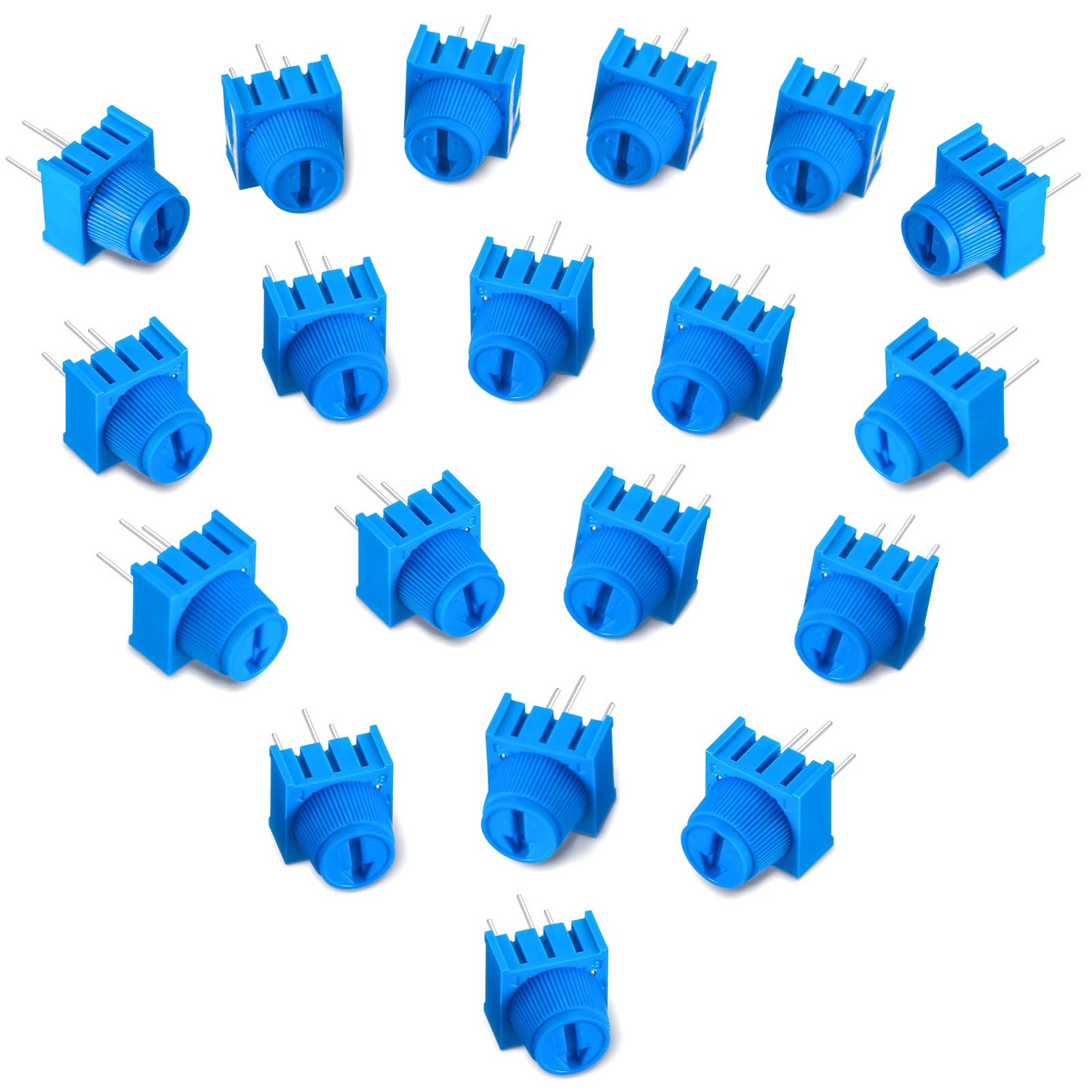 Flutesan 24 Pieces 10K Ohm Trim Potentiometer Kit with Knob Variable ...