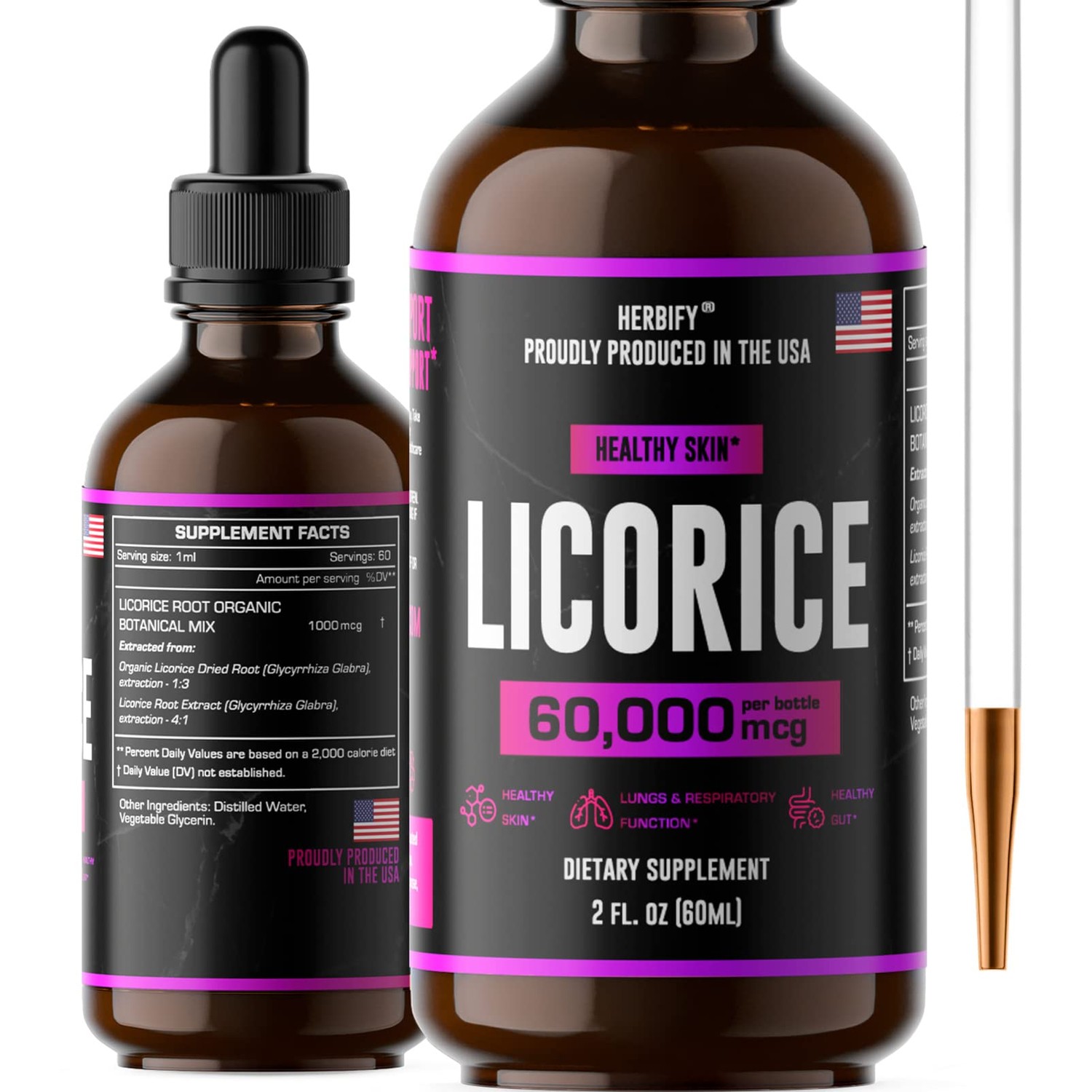 HERBIFY Licorice Root Extract – Stomach Relief - Powerful Licorice ...