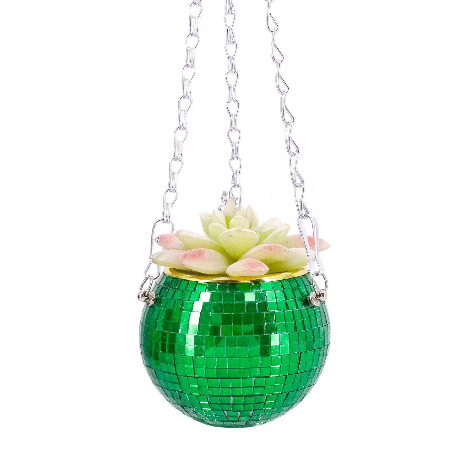Segreto Disco Ball Planter,4" Multicolored Mirror Ball Plant Hanger for ...