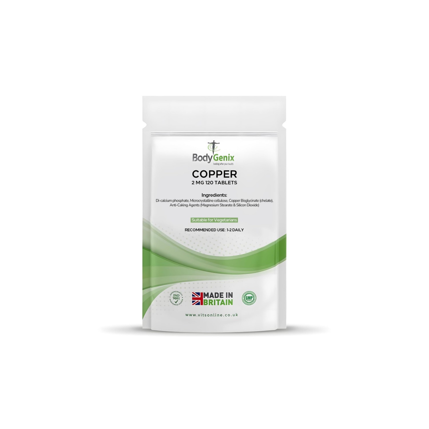 Bodygenix Copper 2mg Tablets - High Strength Healthy Immune System ...