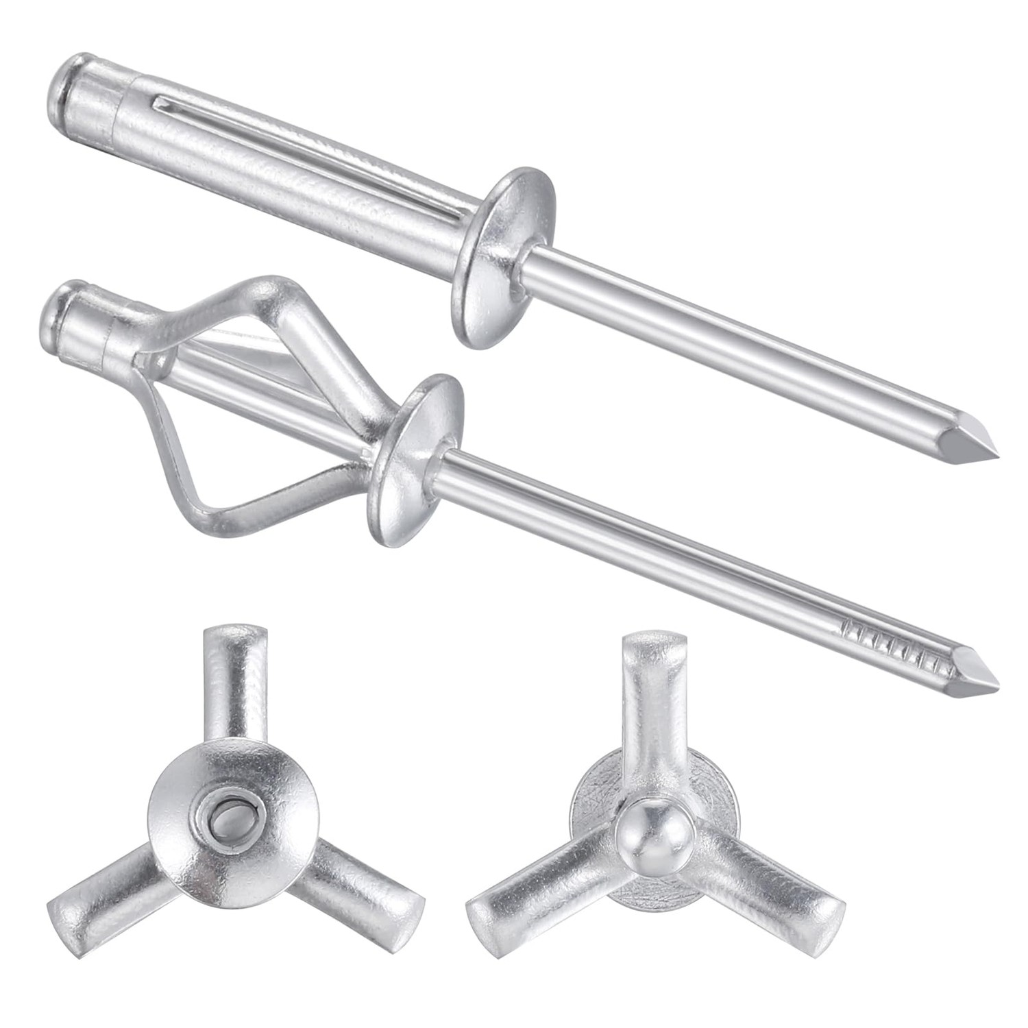 Wensilon (250 pcs) Tri-Fold Rivets Assortment 5/32 * 1/2，Tri Grip ...