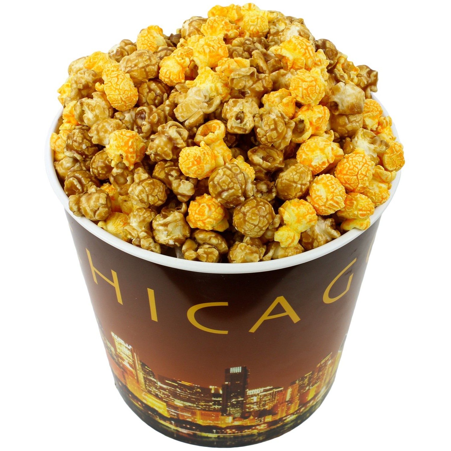 Signature Popcorn – Gourmet 1-Gallon Gold Chicago Skyline Reusable ...