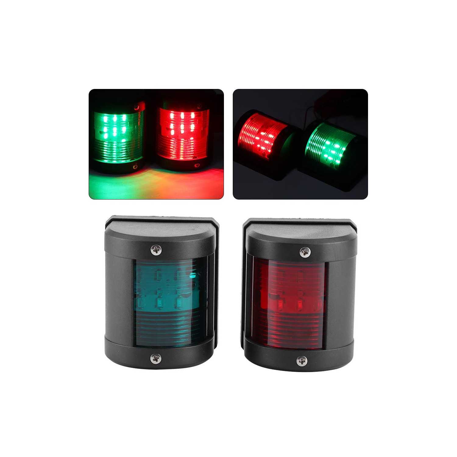 Toothbace Boat Navigation Light, Red and Green Lights, Deck Side Port ...