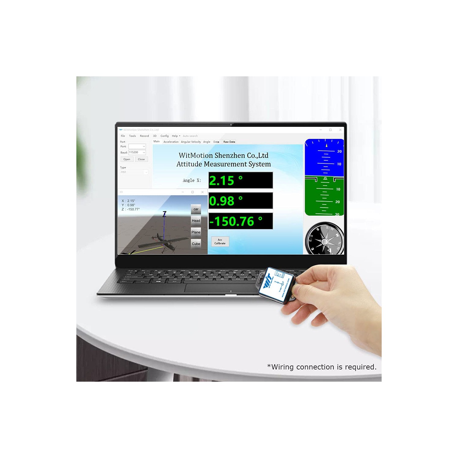 WT61C TTL 6 Axis High Precision AHRS IMU Sensor 2 Axis Tilt Angle (Roll ...